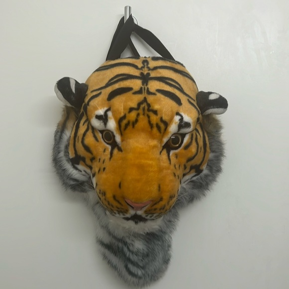 Bags | Incredible Hyper Realistic Tiger Head Backpack | Poshmark